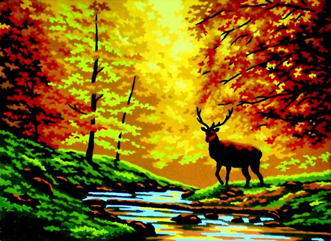 Gobelin L Tapestry/needlepoint Kit – Watchful Stag - Autumn Scene - Etsy