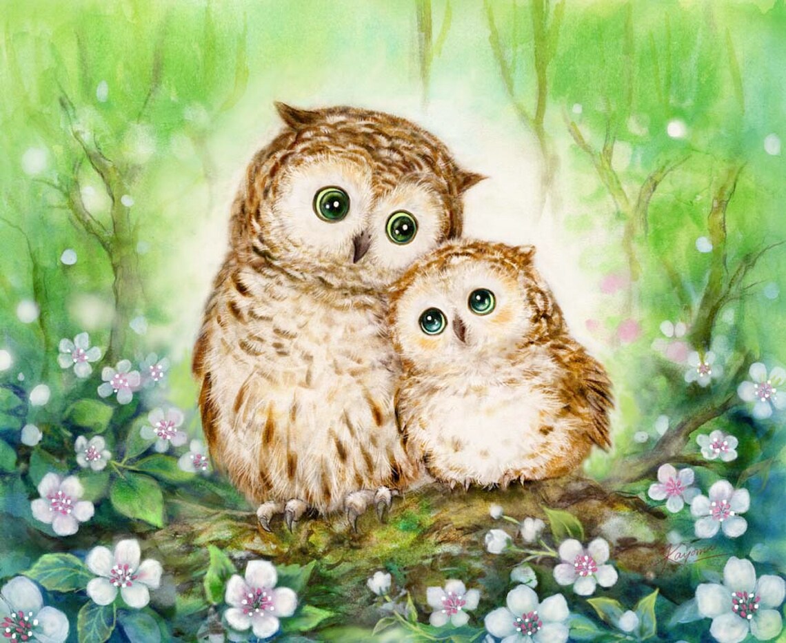 Grafitec Printed Tapestry/needlepoint Kit – Mother & Baby Owl - Etsy