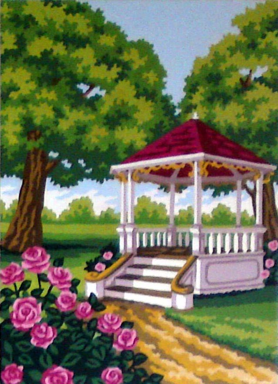 Gobelin L Tapestry/needlepoint Canvas - the Band Stand - Etsy