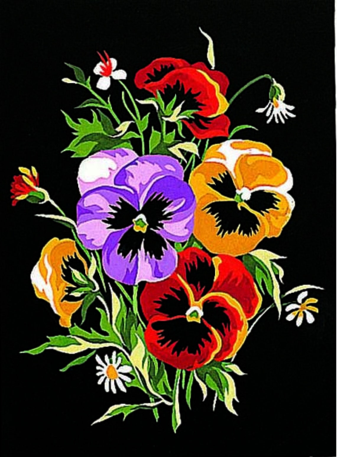 Margot De Paris Tapestry/needlepoint Kit – Pansies After Herrier ...