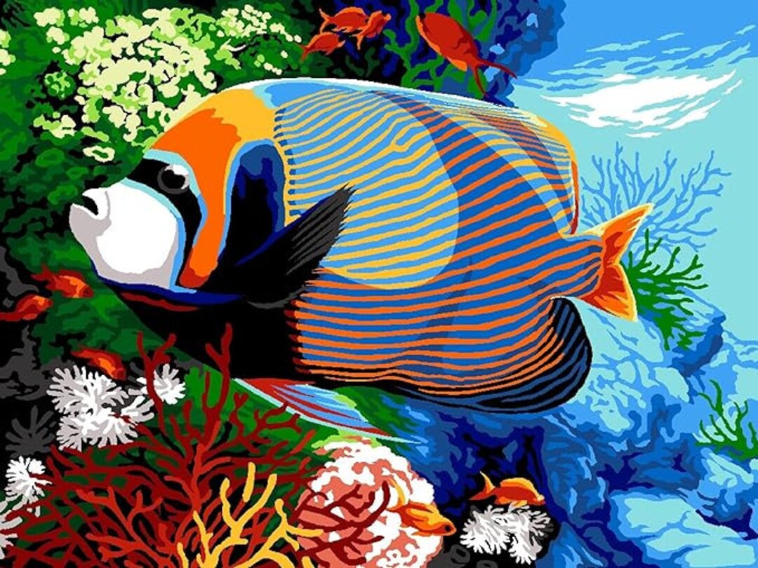 Margot De Paris Tapestry/needlepoint Kit Tropical Fish - Etsy