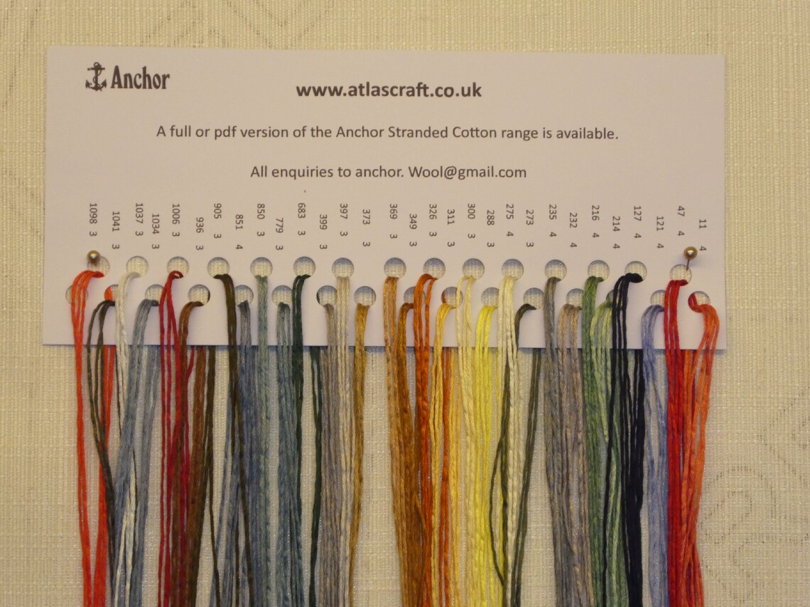 Bumper Bundle of Anchor Stranded Cotton - 100 Metres/30 Shades on ...