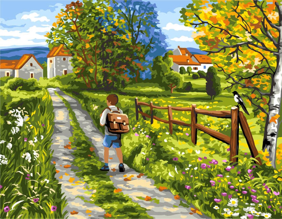 Royal Paris Tapestry/needlepoint Kit the Way to School le Chemin De L ...