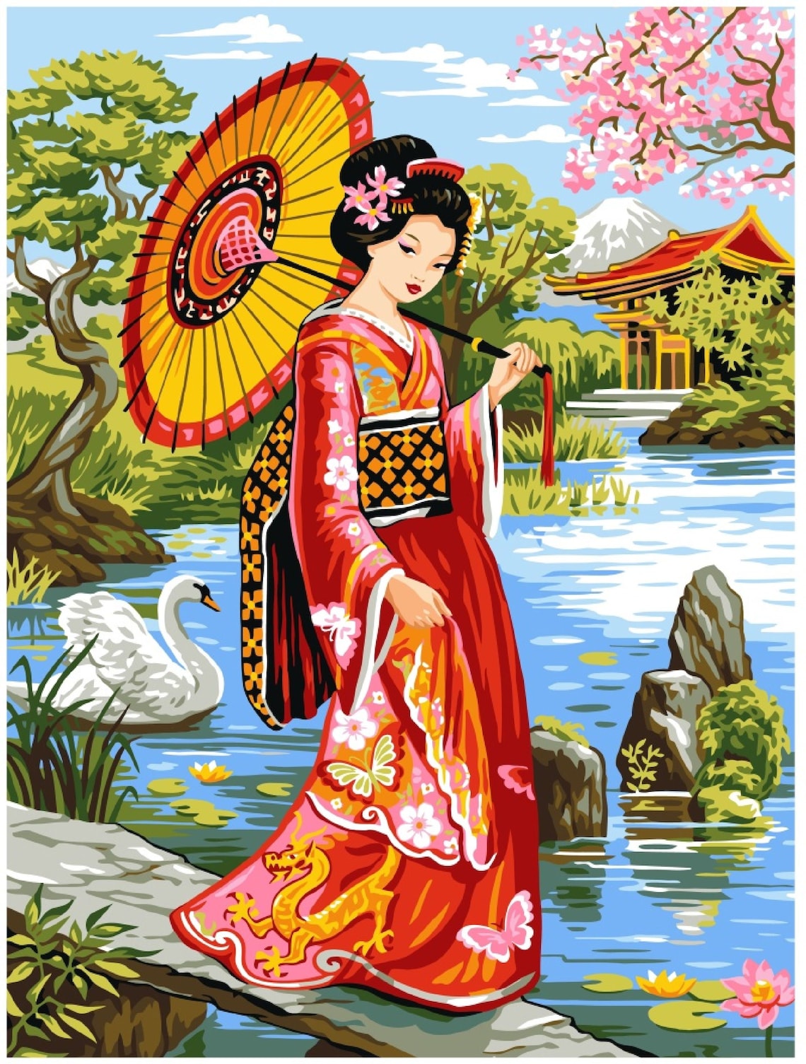 Grafitec Printed Tapestry/needlepoint Kit – Geisha Garden - Etsy