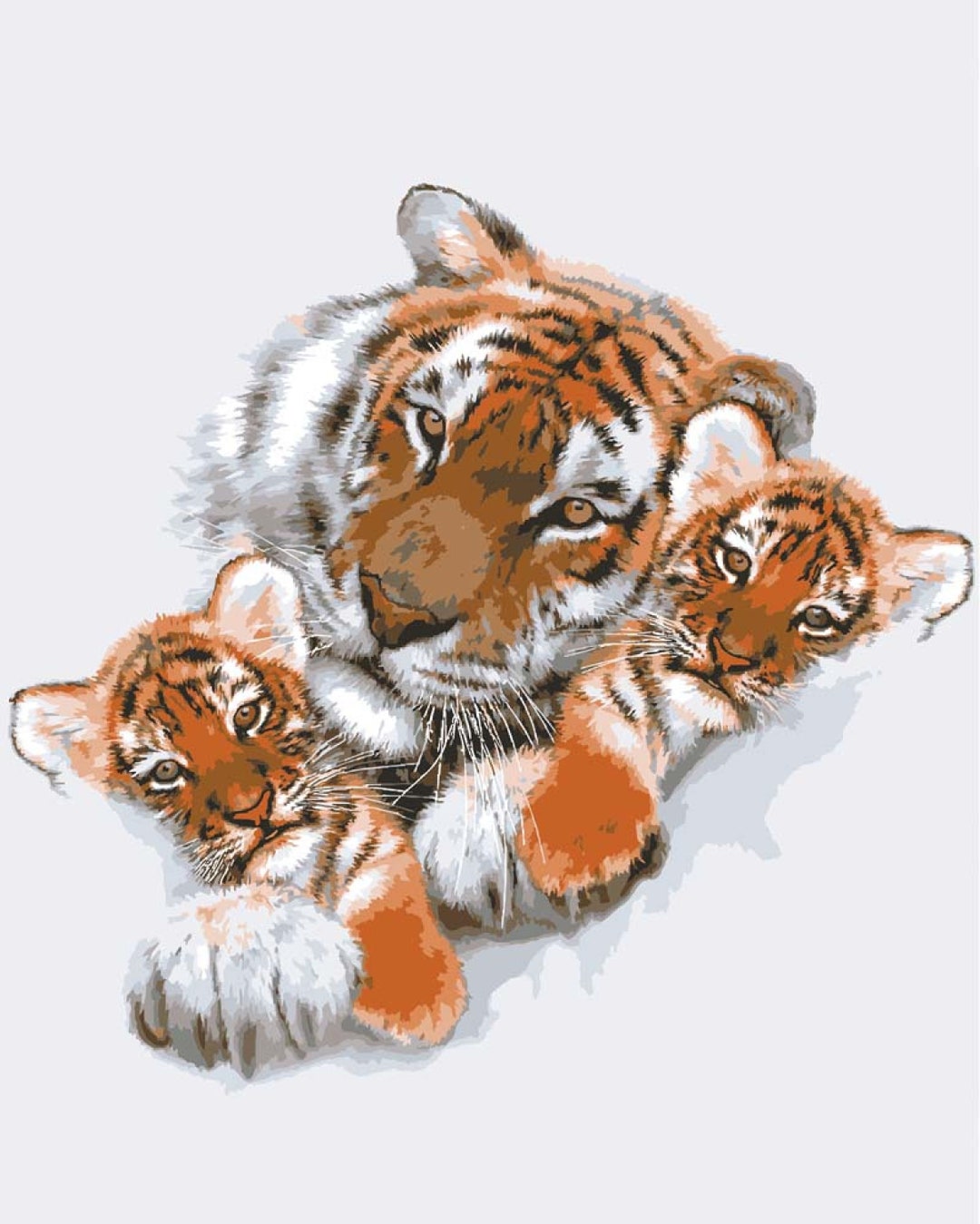 Grafitec Printed Tapestry/needlepoint Kit – Tigress With Cubs - Etsy