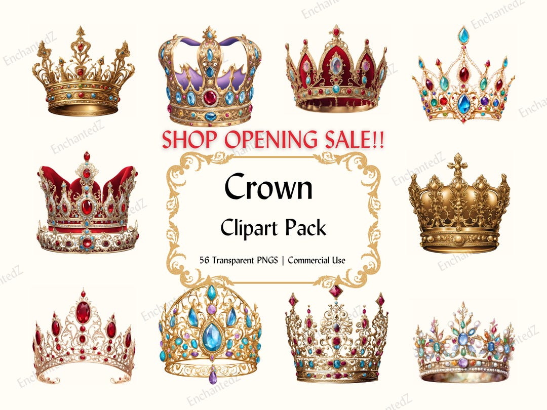 56 Crown Clipart | Queen Crown | Princess Crown | King Crown Clipart ...