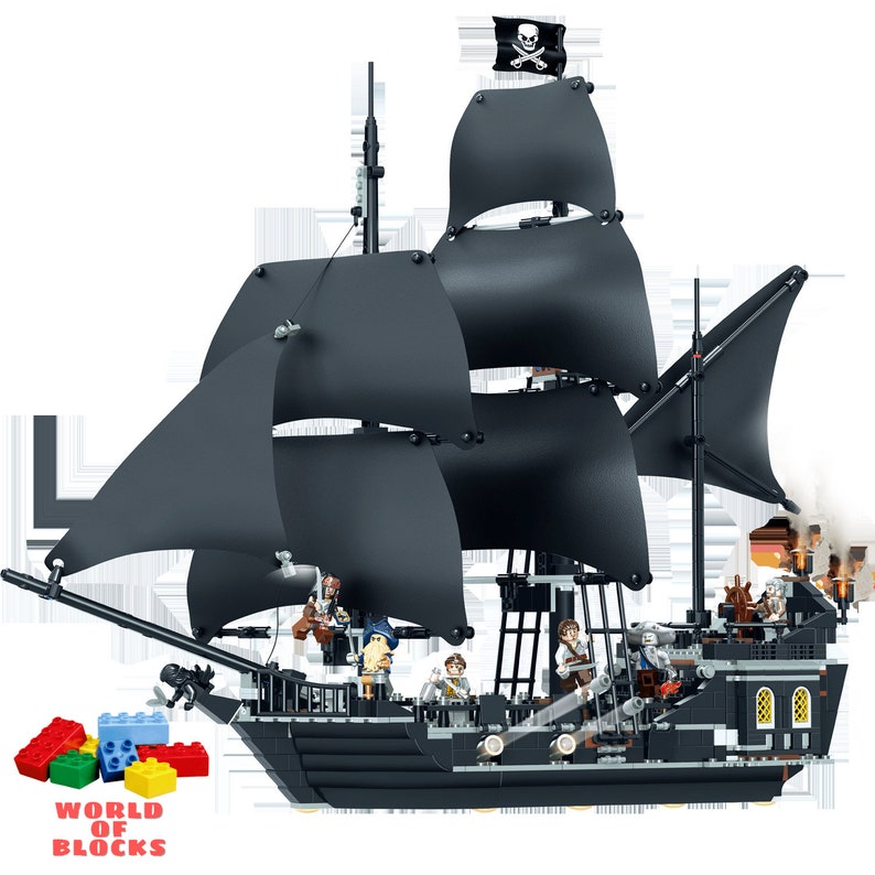 Building Blocks Black Pearl Lego Ship 867 Pcs Model Pirates - Etsy