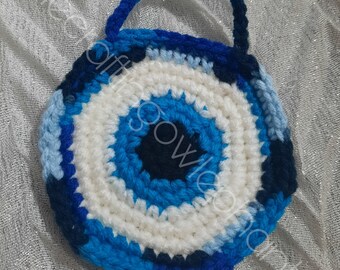 Evil Eye Coaster Crochet Pattern - Etsy