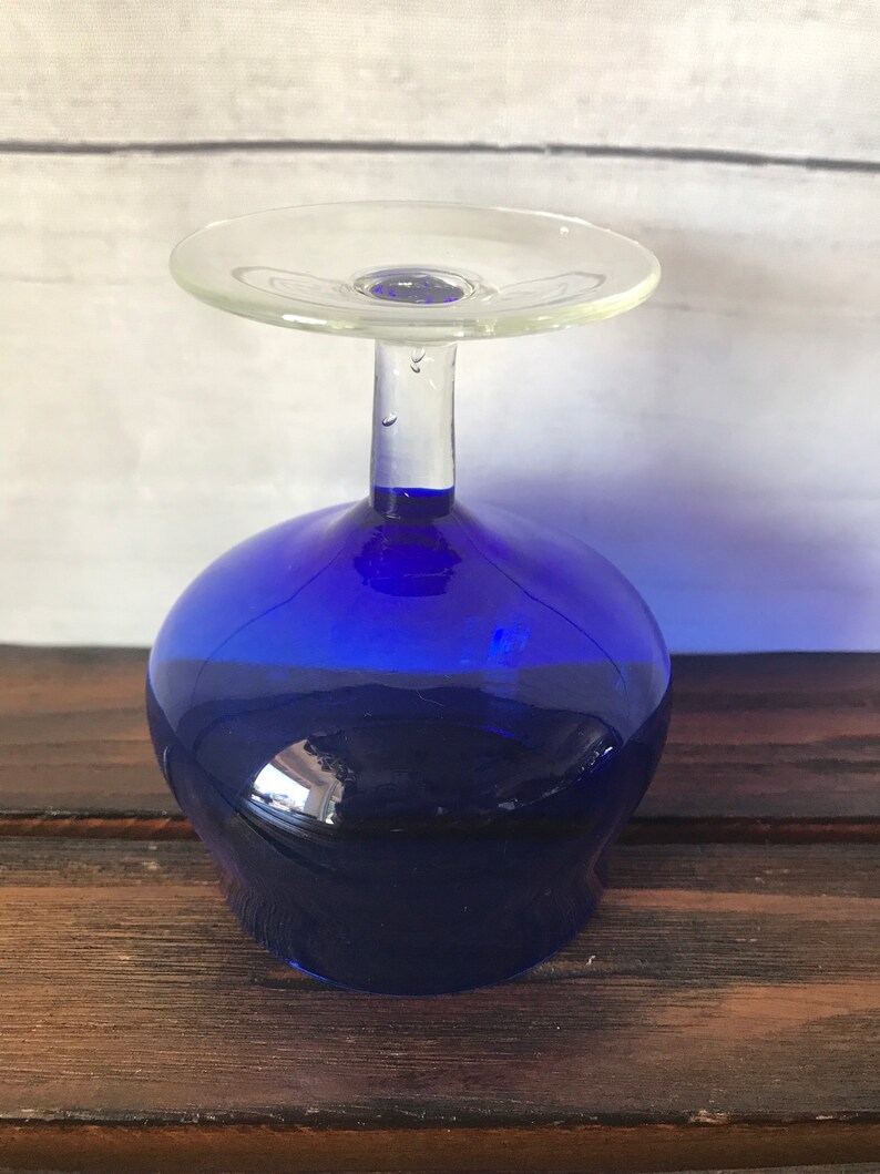 Sasaki Crystal Stemware in Cobalt Blue. Set of 4 - Etsy