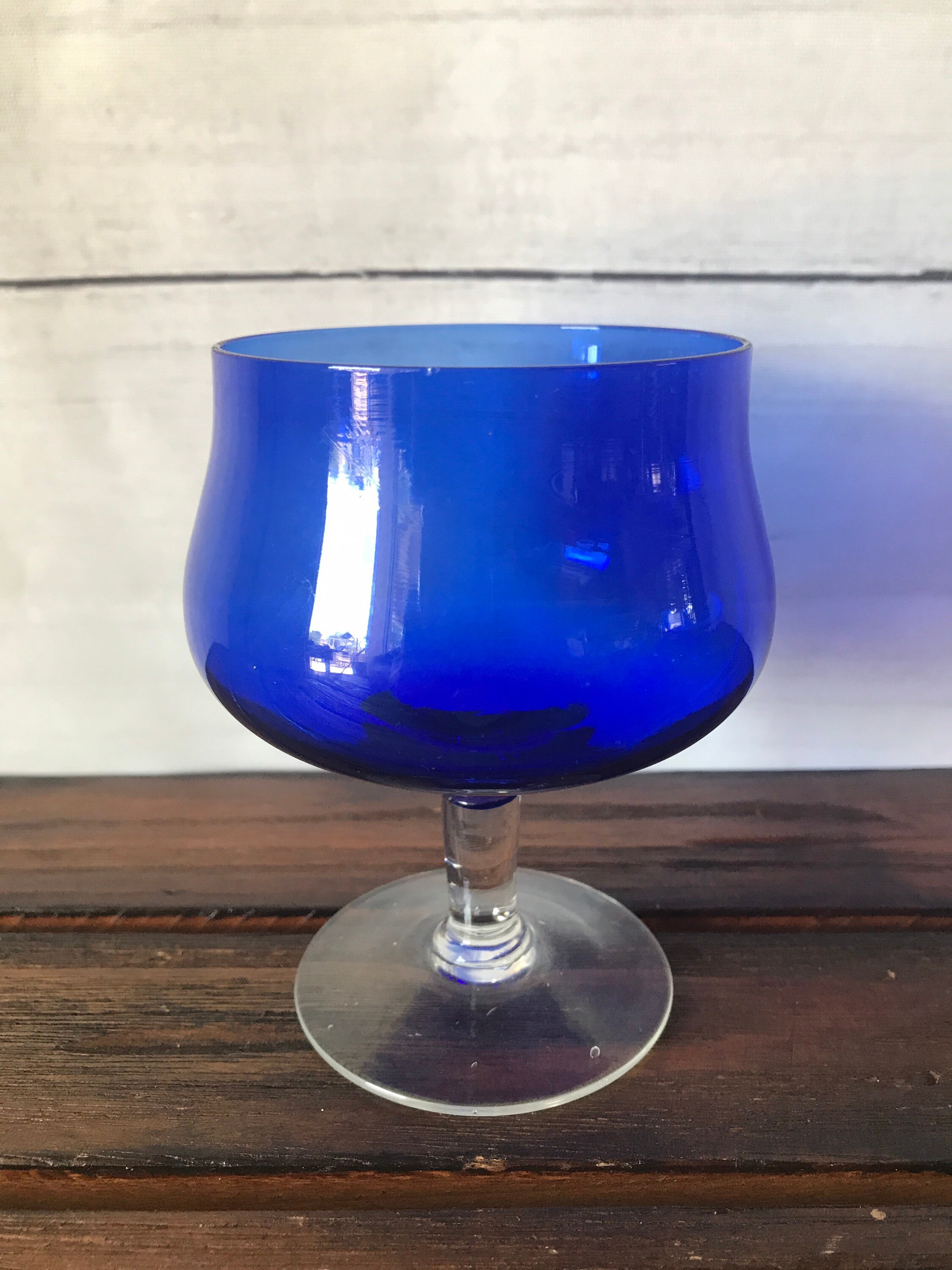 Sasaki Crystal Stemware in Cobalt Blue. Set of 4 - Etsy