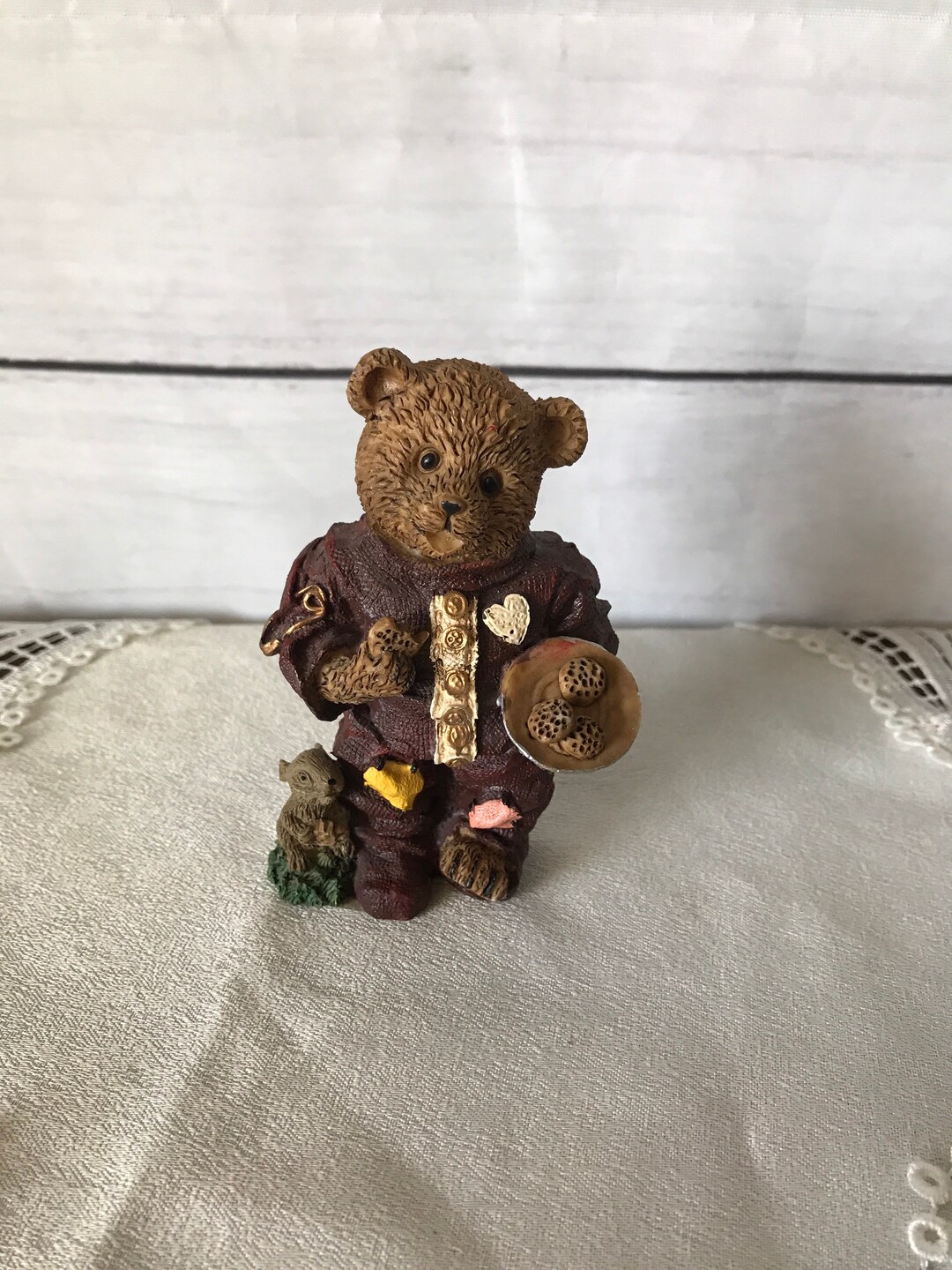 Poly Bears Collectible Figurines. Bear Eating a Plate of Cookies. - Etsy