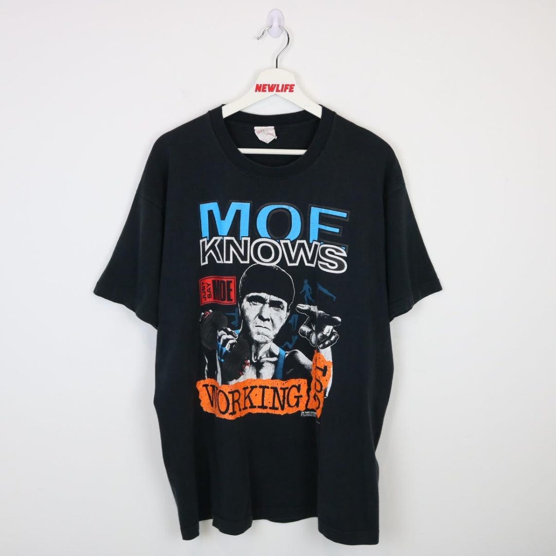 Vintage 1991 Three Stooges Moe Knows Working Out Tee - L - Etsy