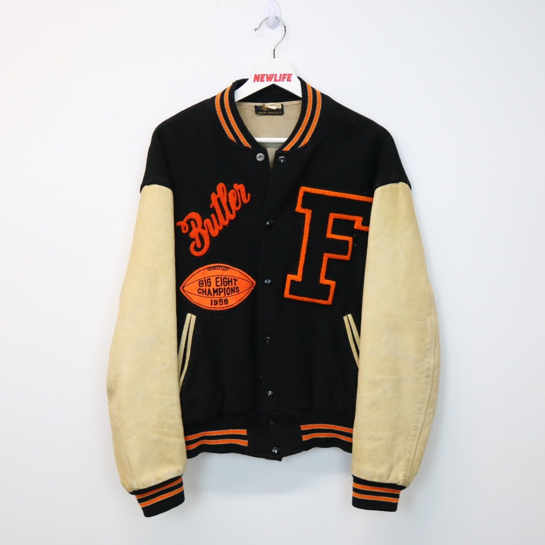 Vintage 1959 Freeport Big 8 Champions Varsity Jacket L - Etsy
