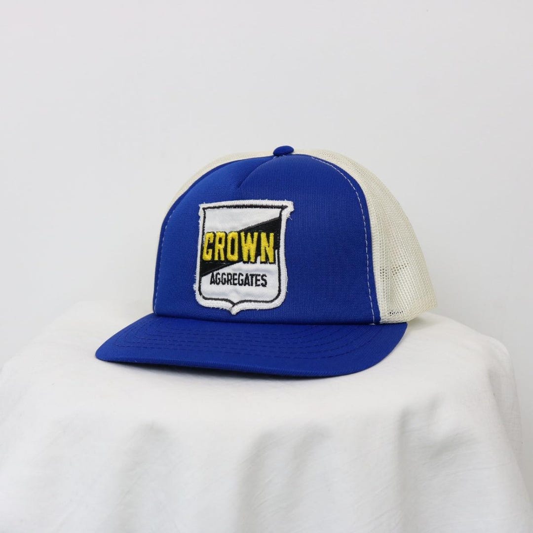 Vintage 80's Crown Aggregates Trucker Hat - OS - Etsy