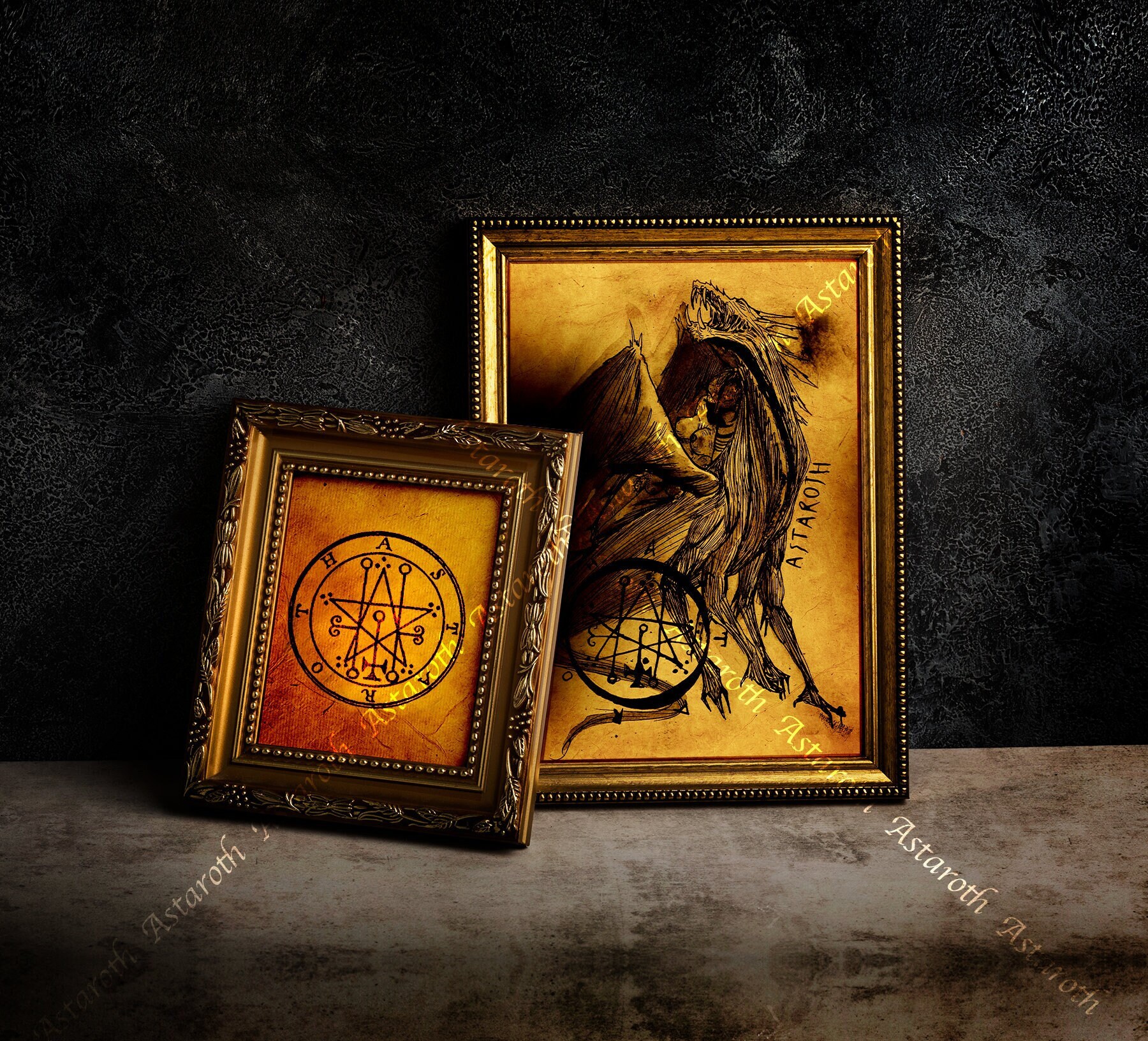 Astaroth Digital Original Art Drawing/ Astaroth Seal/ Astaroth Painting/ - Etsy