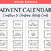 Christmas Advent Calendar Activity Cards, Countdown to Christmas ...