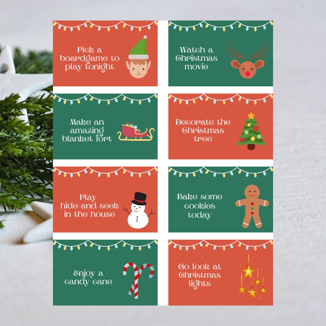 Christmas Advent Calendar Activity Cards: Printable Countdown (PDF) - Etsy