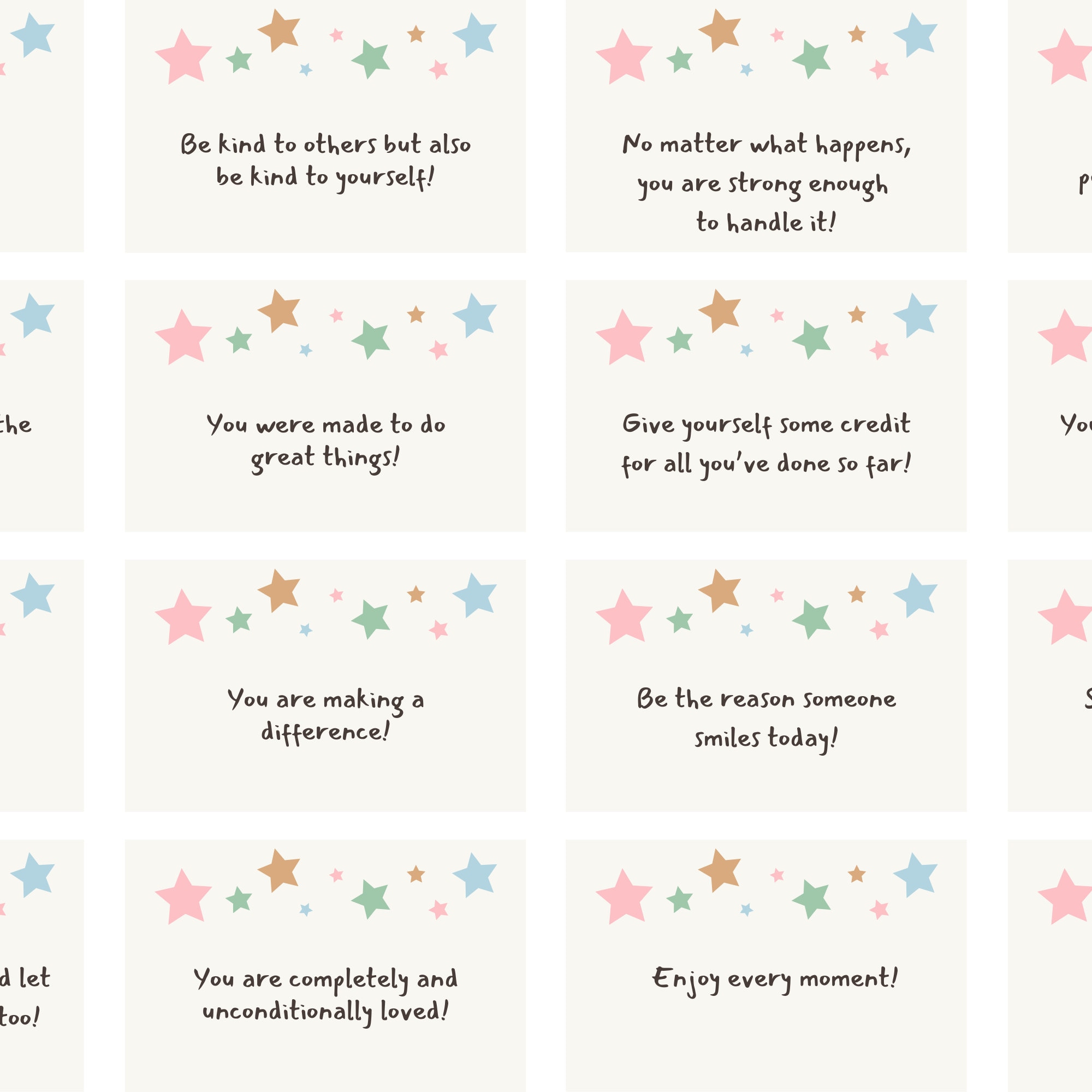 Kindness Cards, Encouragement Cards, Inspirational Message, Mindfulness ...