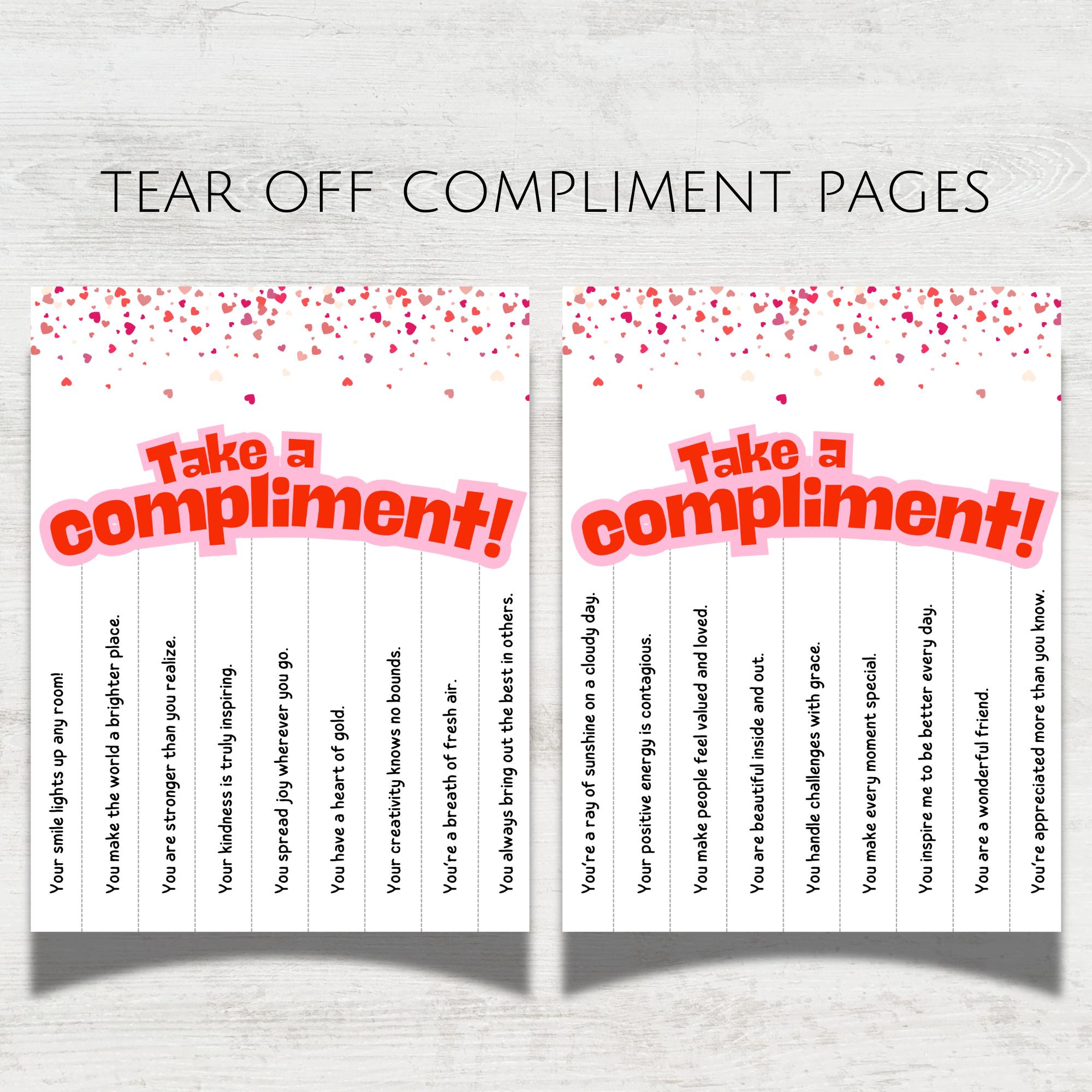 Tear off Compliments Flyer: Printable Kindness Quotes (PDF) - Etsy