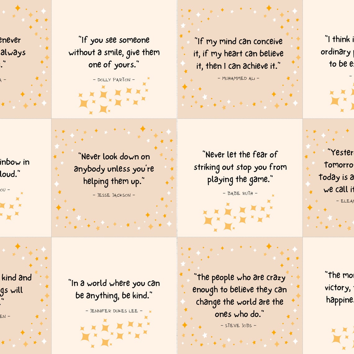 Printable Quotes Cards for Kids, Kindness Cards, School Lunch Box Notes ...