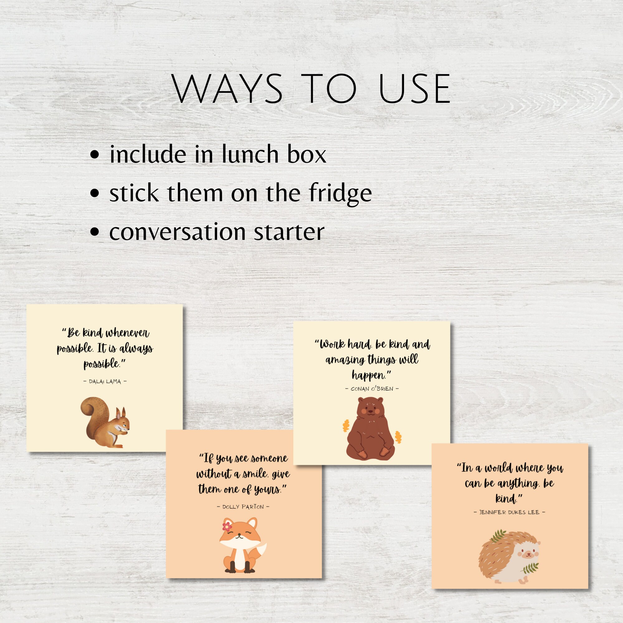 Quotes Cards for Kids, Lunch Box Notes, Printable School Notes ...