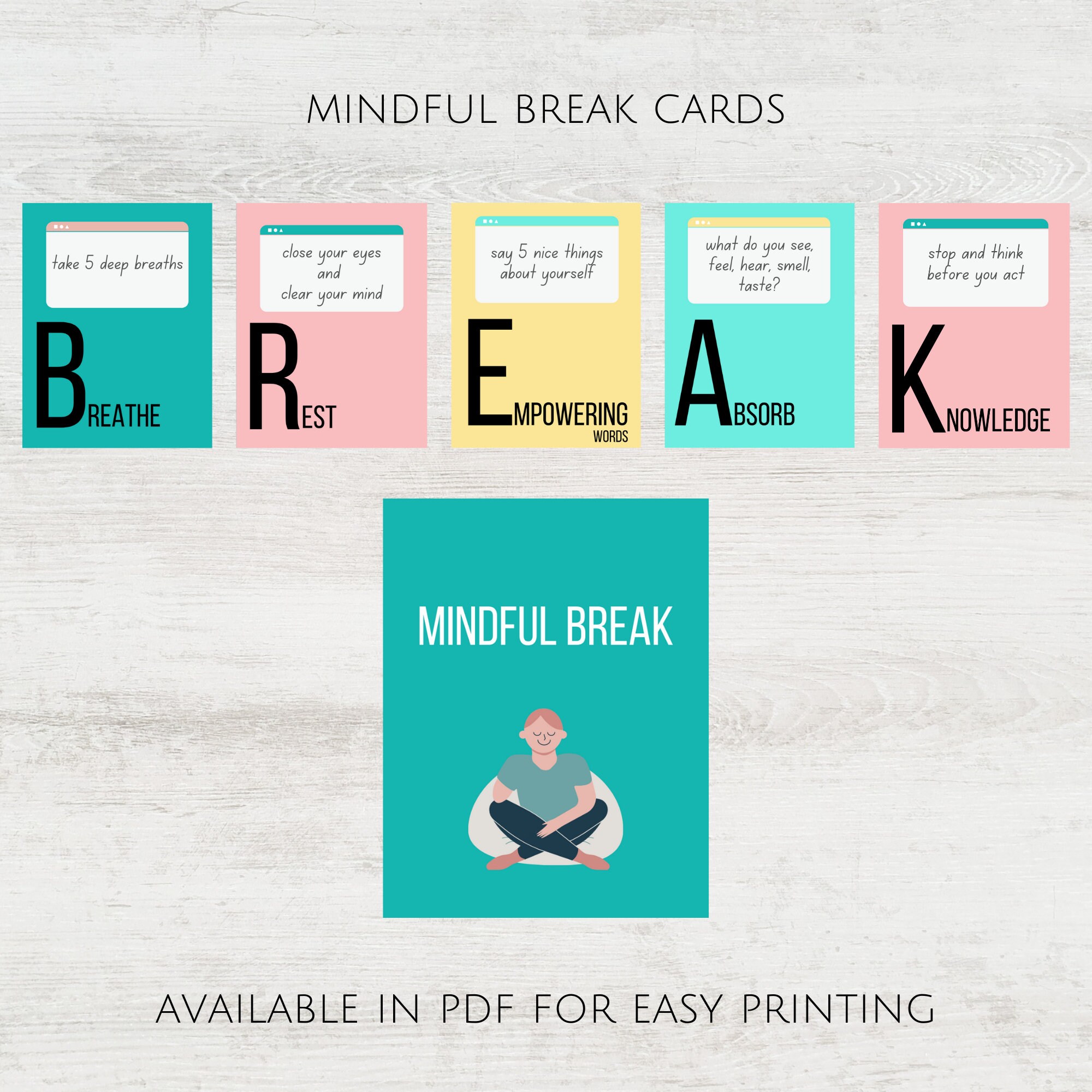 Mindfulness Breathing Exercises for Kids, Mindfulness Worksheets ...