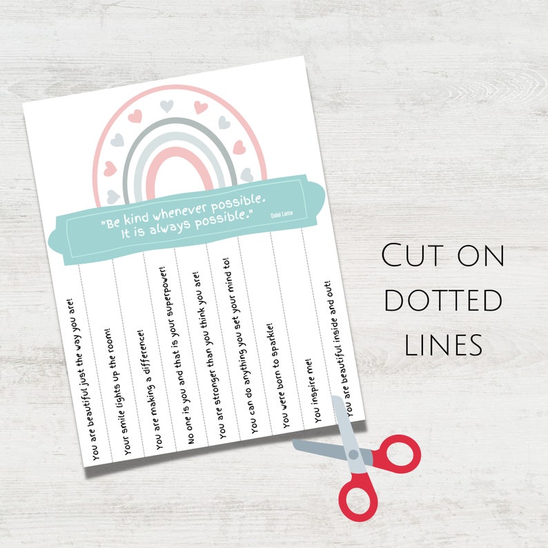 Tear off Compliments, Printable Tear off Flyer, Random Acts of Kindness ...