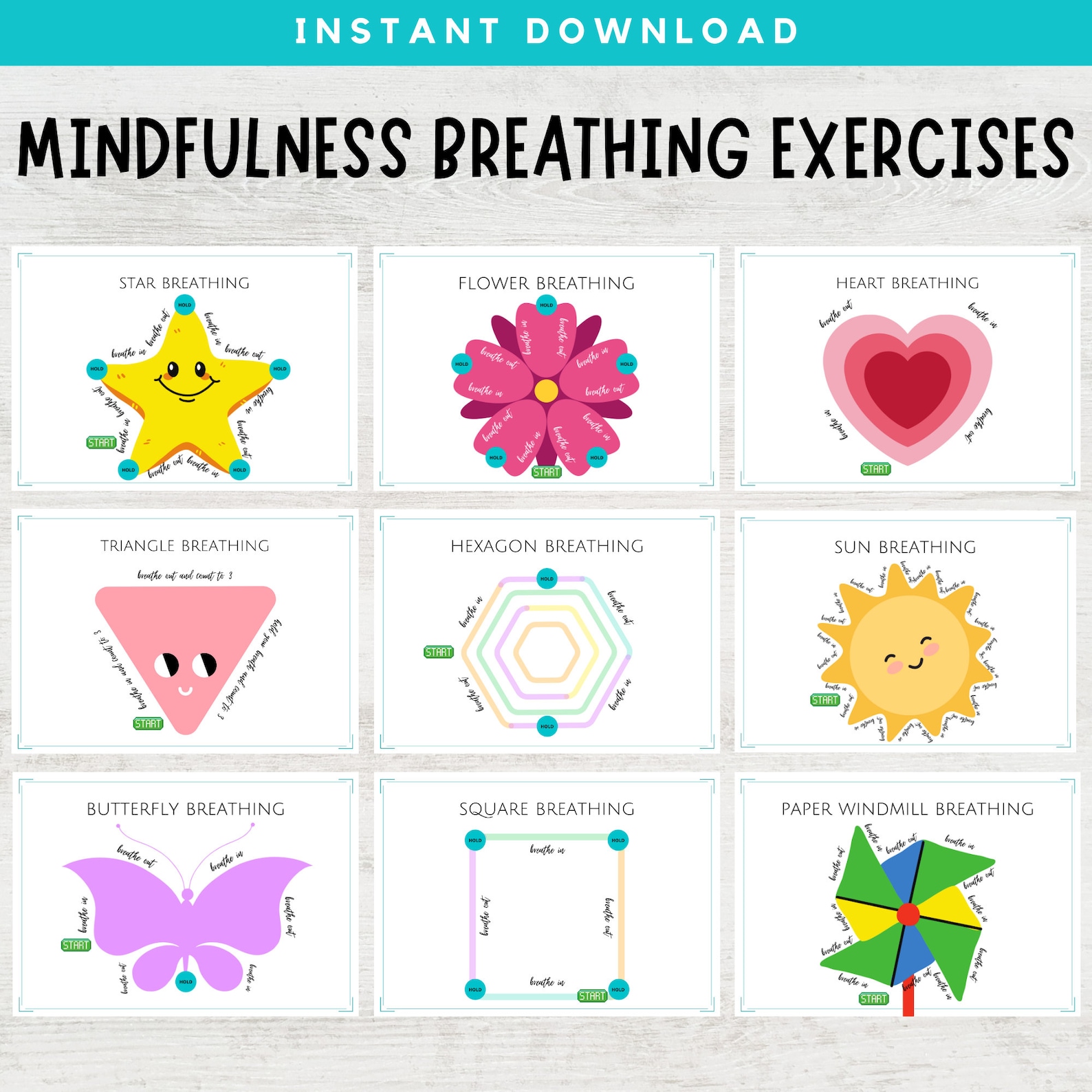 Mindfulness Breathing Exercises for Kids, Classroom Activity Pack ...