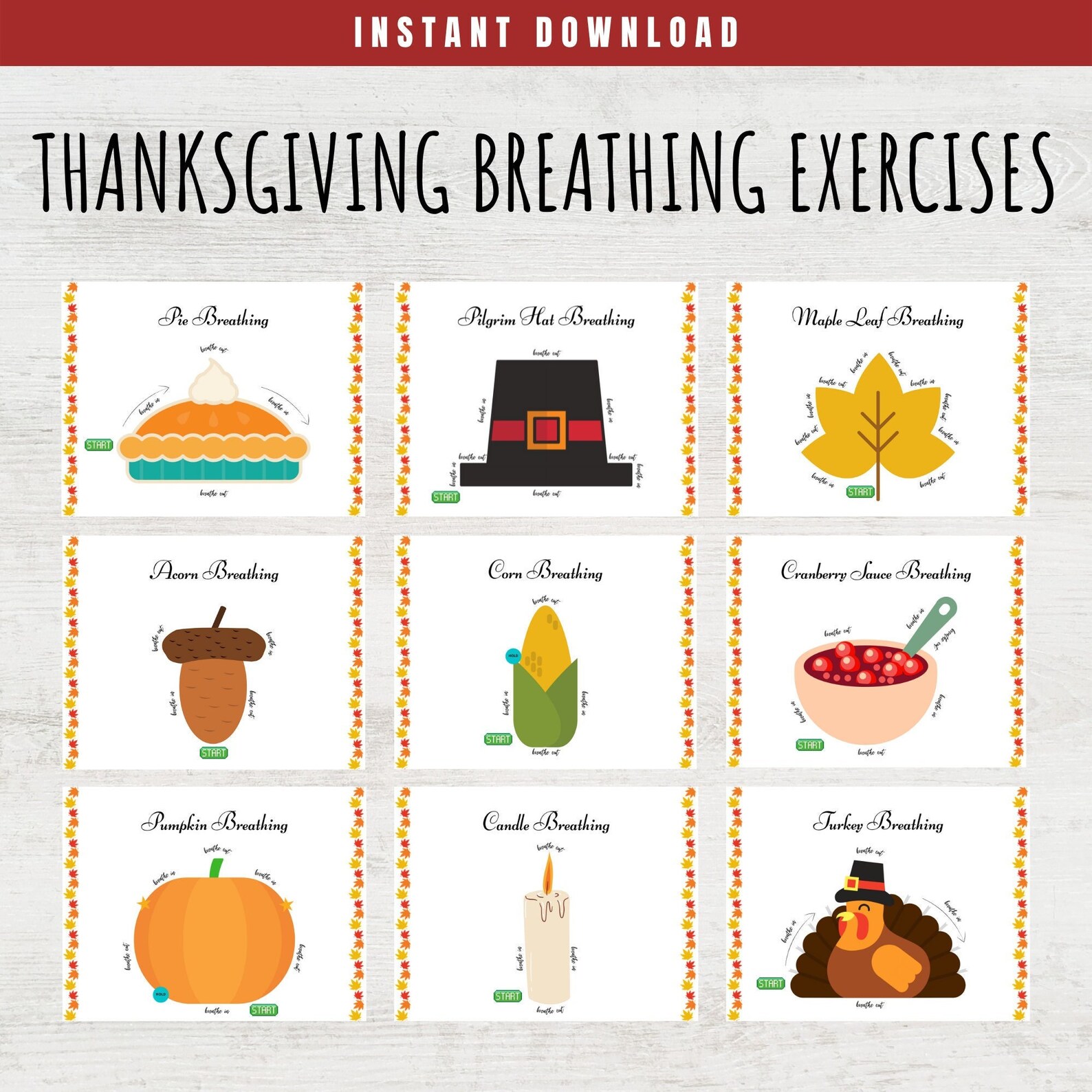Mindfulness Breathing Exercises for Kids, Thanksgiving Edition ...