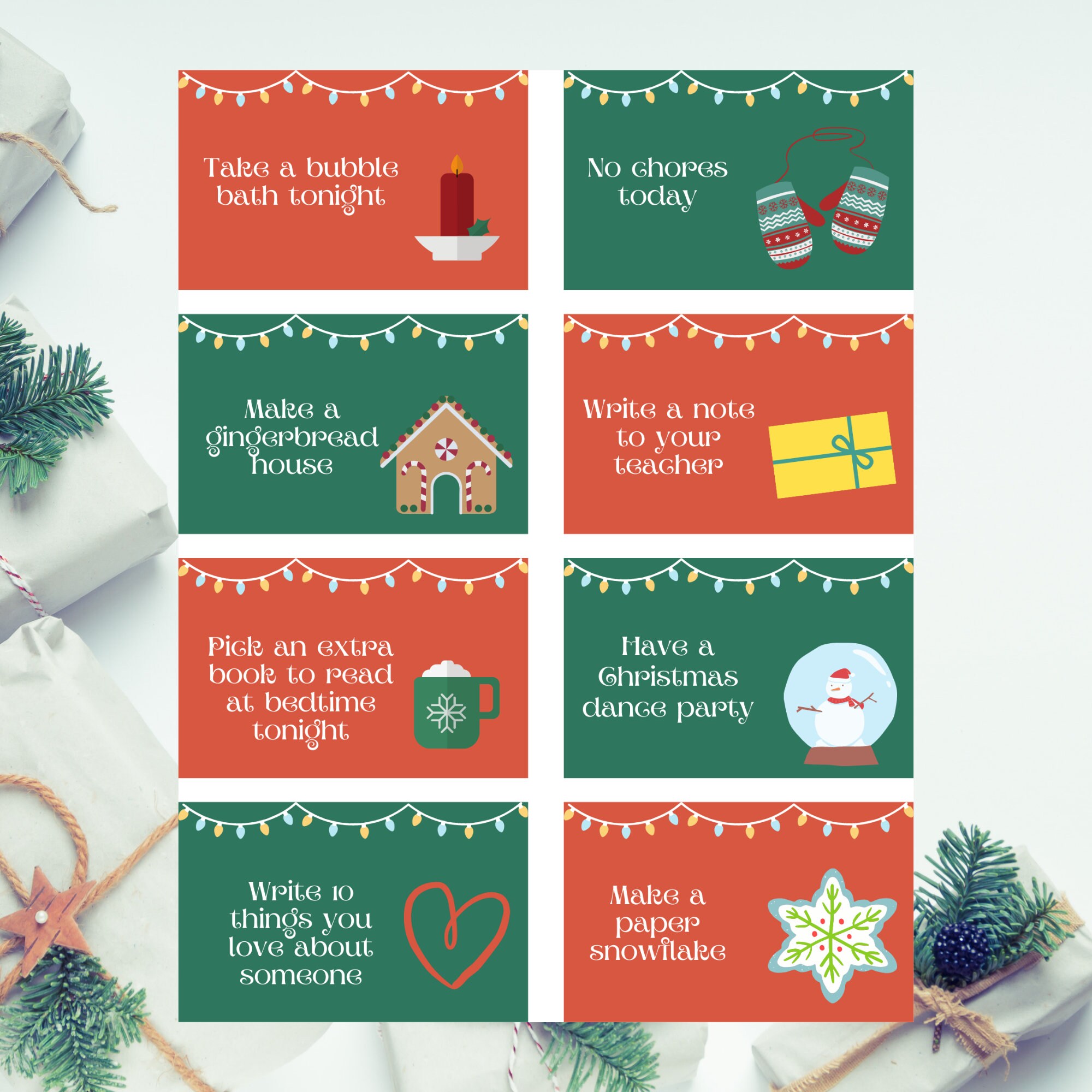 Christmas Advent Calendar Activity Cards: Printable Countdown (PDF) - Etsy