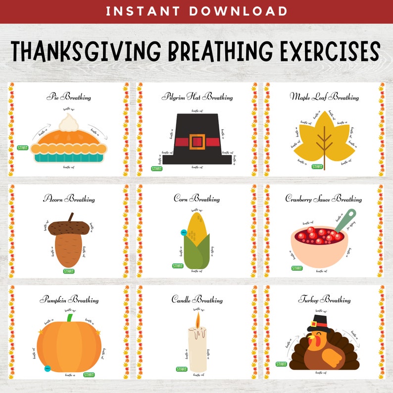Mindfulness Breathing Exercises for Kids, Thanksgiving Edition ...