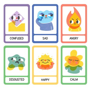Feelings Cards for Kids, Emotions Flashcards, Calm Down Corner, Social ...