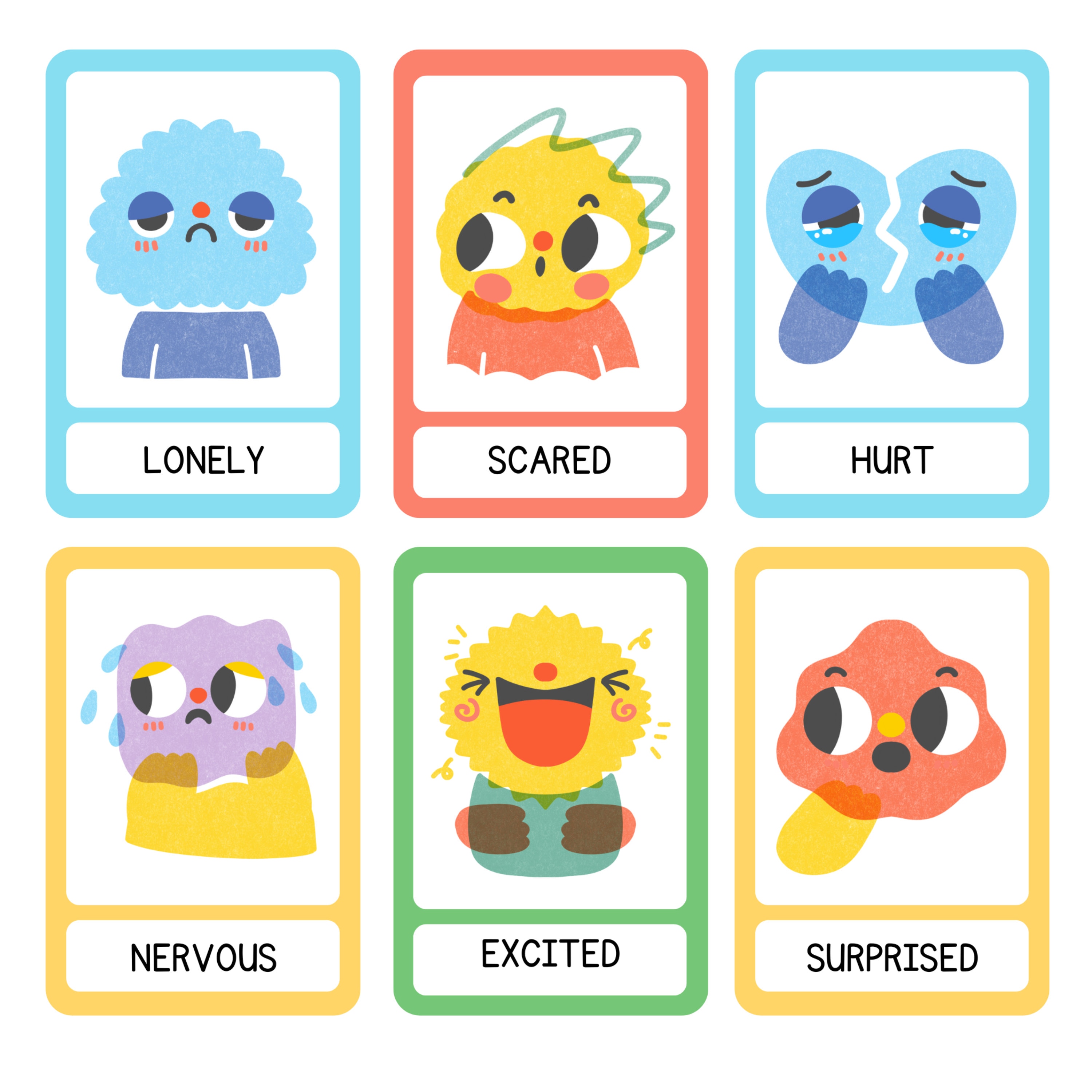 Feelings Flashcards for Kids | Social Emotional Learning | SEL Activity ...