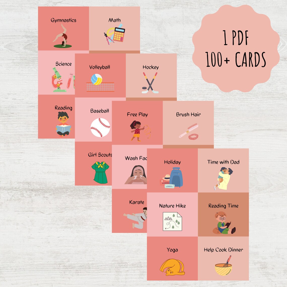 Daily Routine Cards for Kids, Daily Routine Printable, Chore Cards for ...