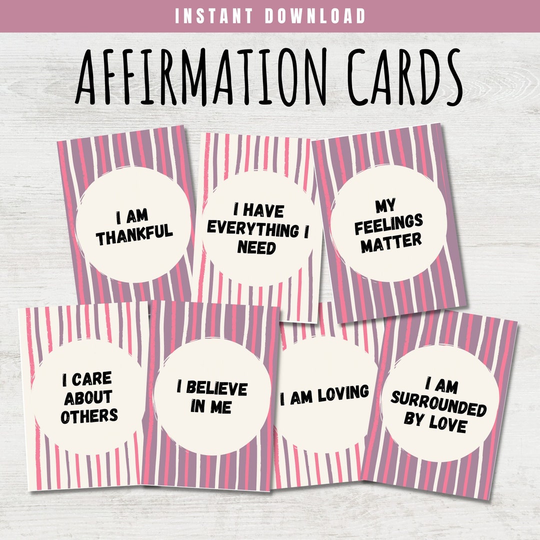 Affirmation Cards for Kids Printable Affirmations Kids - Etsy