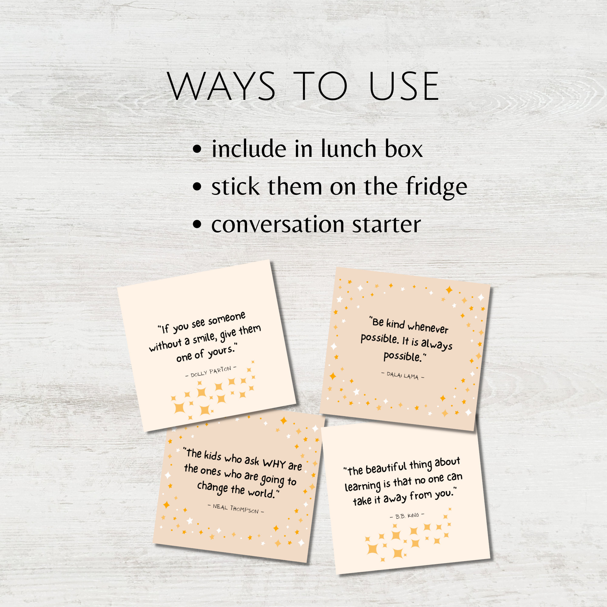 Printable Quotes Cards for Kids, Kindness Cards, School Lunch Box Notes ...