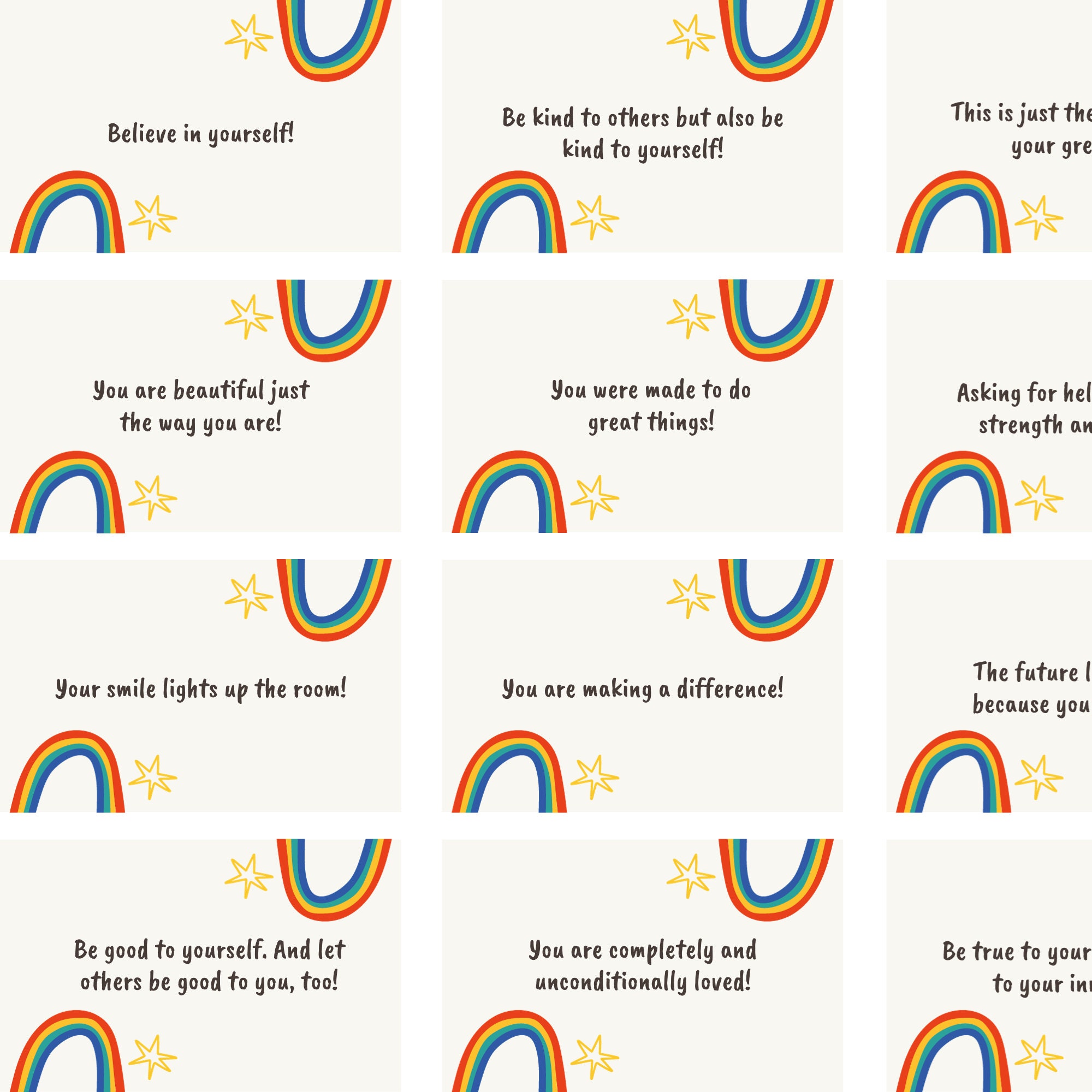 Kindness Cards, Encouragement Cards, Inspirational Message, Random Acts ...