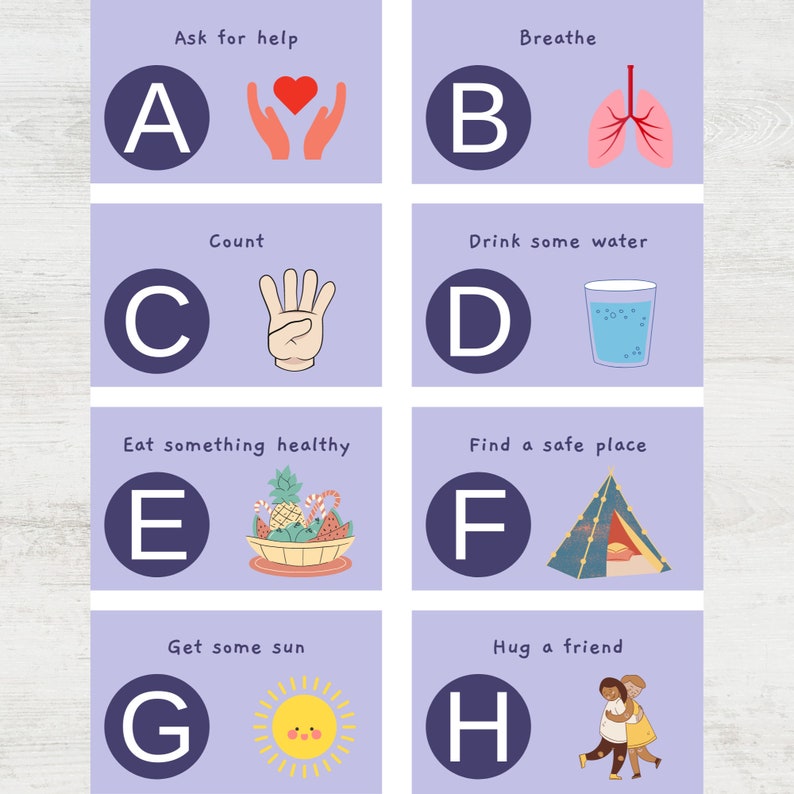 Anxiety Cards Bundle, Anxiety Coping Skills Cards, Animal Movement ...