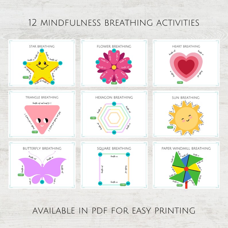 Mindfulness Exercises for Kids: Calming Worksheets & Break Cards ...