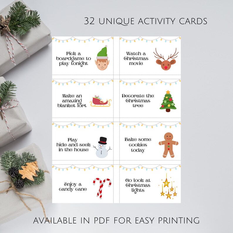 Christmas Advent Calendar Activity Cards: Family Fun (PDF) - Etsy UK