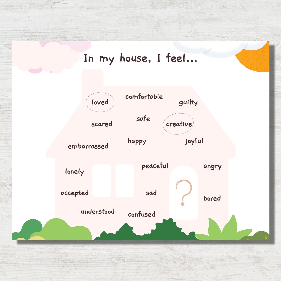 Mindfulness Worksheets for Kids: Emotions Activities, Calm Down Corner ...