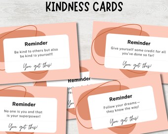 Kindness Cards, Compliment Cards, Inspirational Message, Mindfulness ...