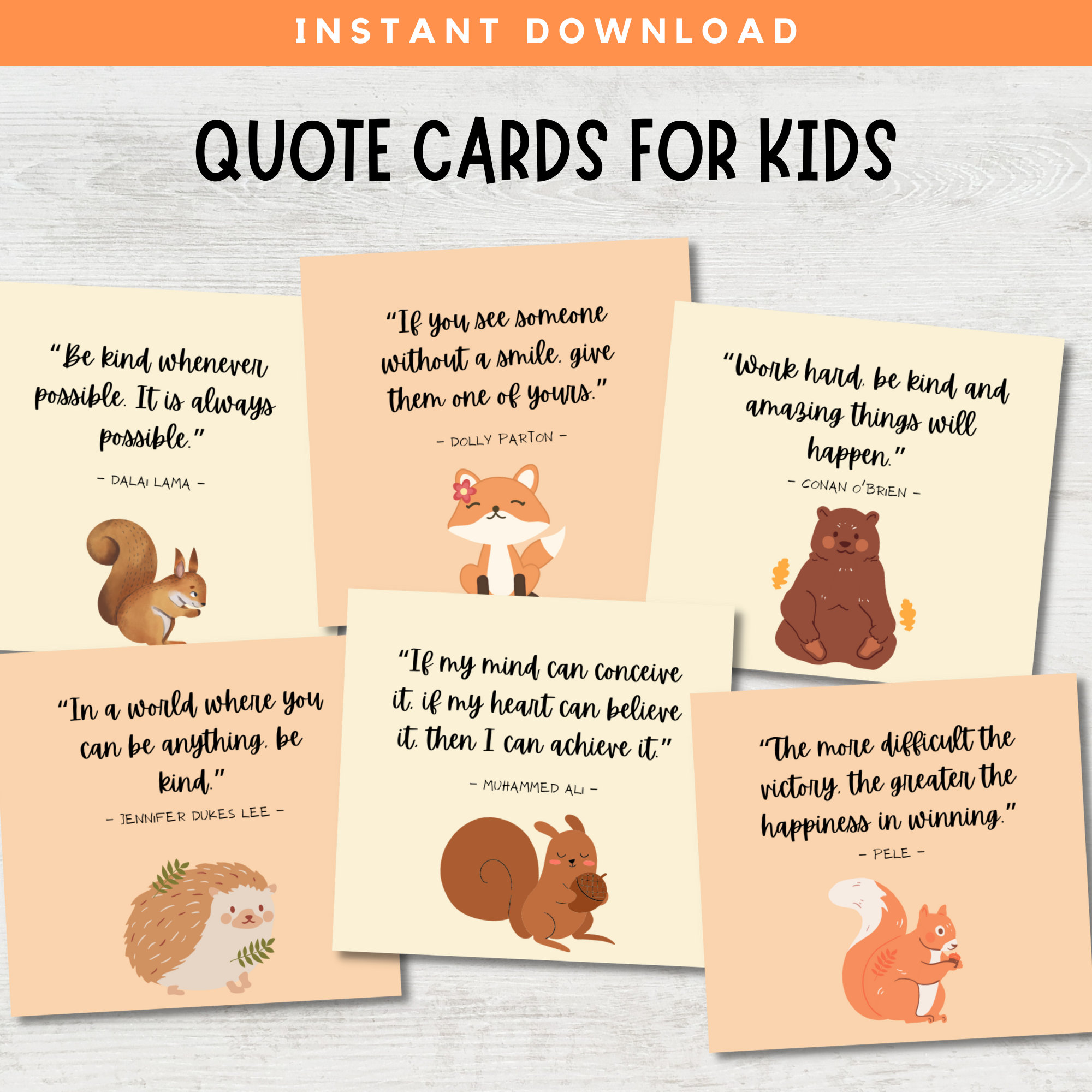 Quotes Cards for Kids, Lunch Box Notes, Printable School Notes ...