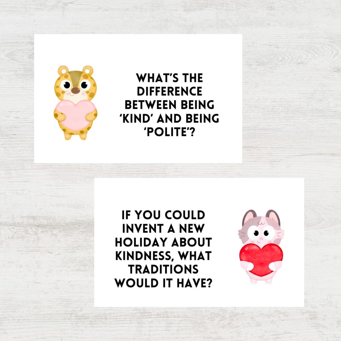 Kindness Conversation Starters Cards, Kindness Prompts, Social ...