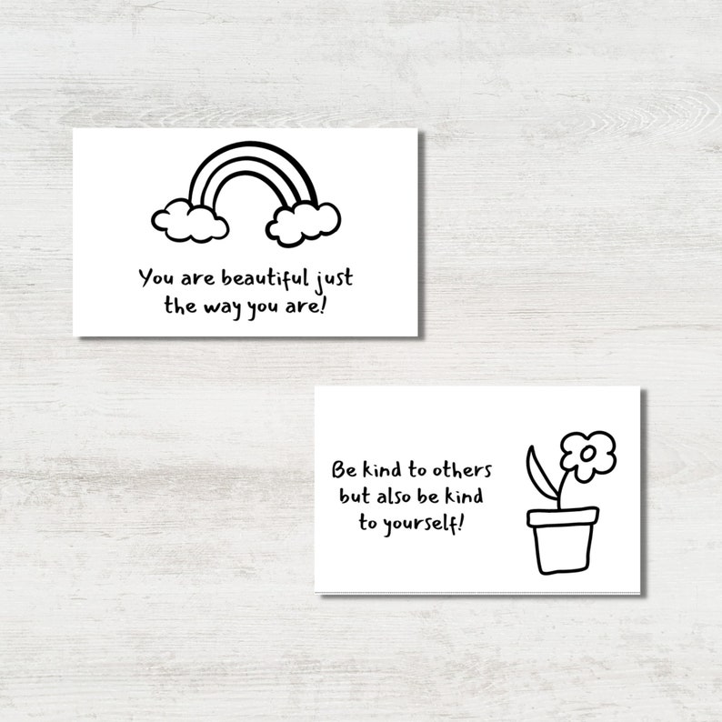 Kindness Cards, Coloring Cards, Encouragement Cards, Inspirational ...