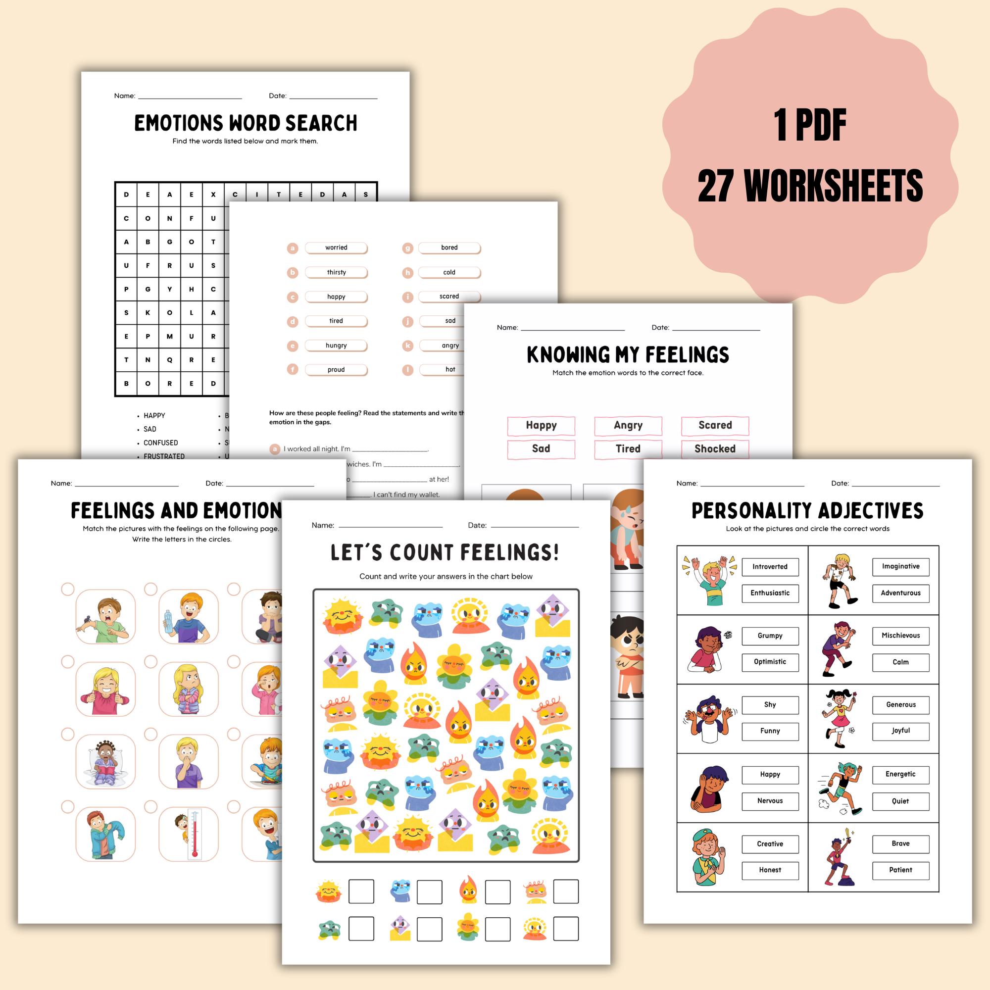 Mindfulness Worksheets for Kids: Emotional Regulation Activities (PDF ...