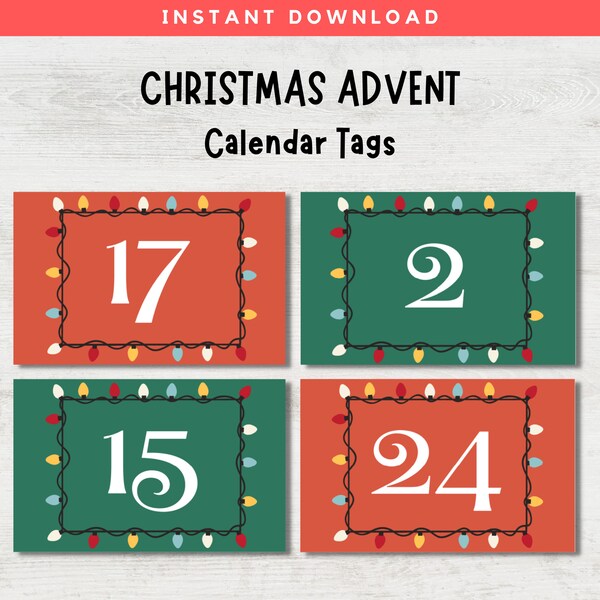 Advent Numbers - Etsy
