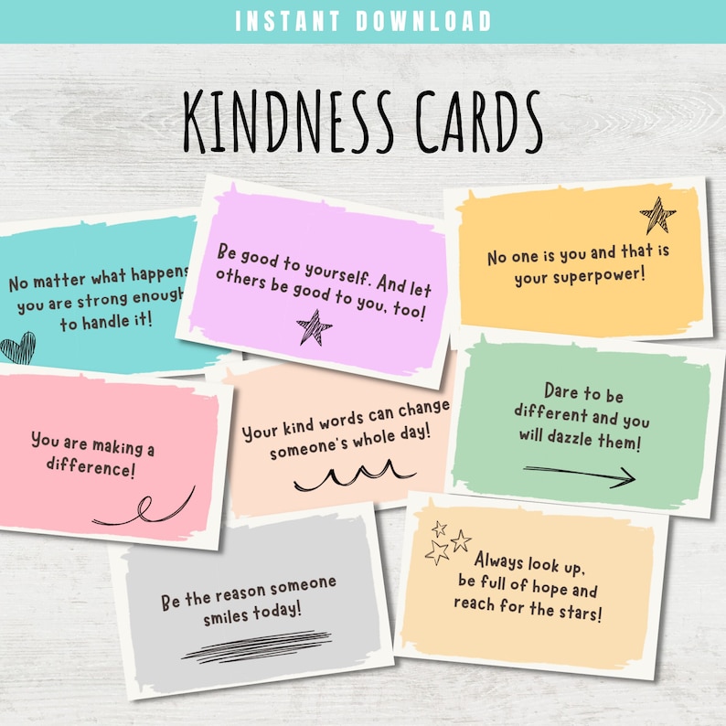 Kindness Cards Encouragement Cards Inspirational Messages - Etsy