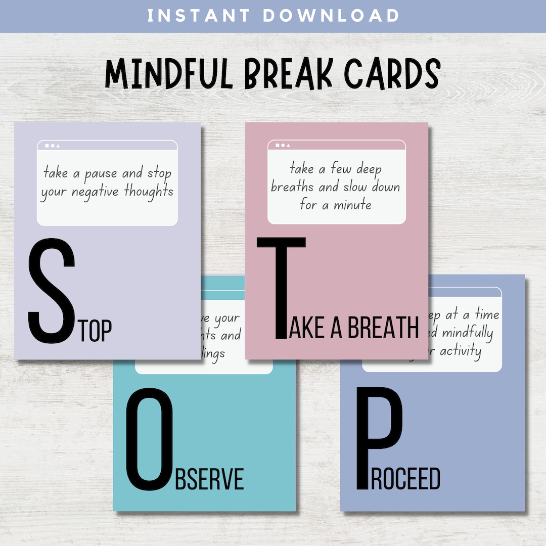 Brain Break Cards, Mindful Cards, Mindful Kids, Calm Cards, Calm Down ...