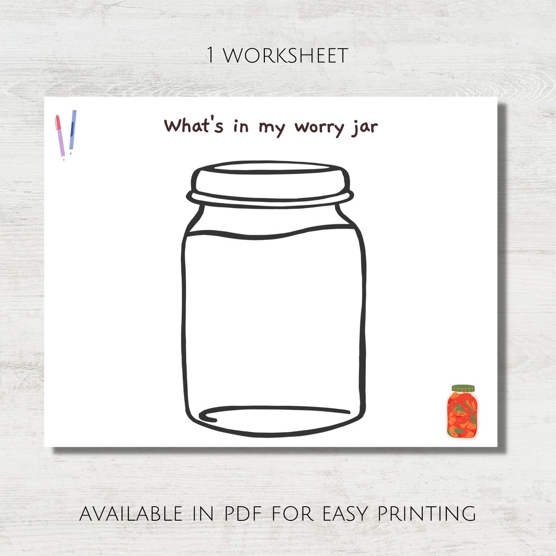 Mindfulness Worksheet for Kids, Emotions Activity for Kids, Printable ...